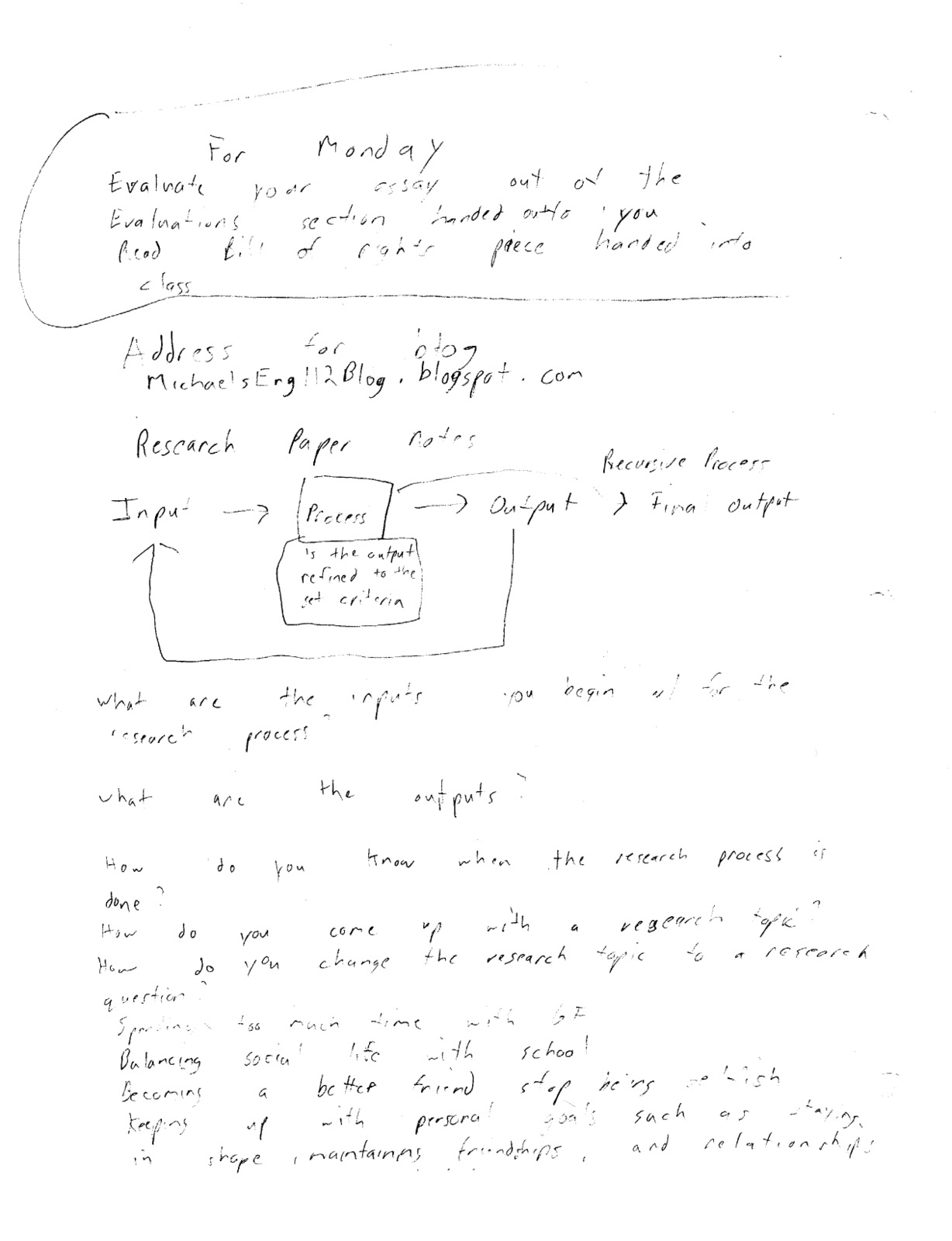 Michael's Eng 112 Blog: Research Process notes Michael's Eng 112 Blog: Research Process notes