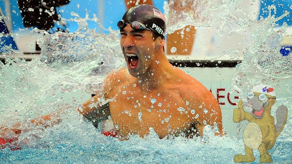 Point News Swim!: Gif animado satiriza comemoração de Michael Phelps em ...