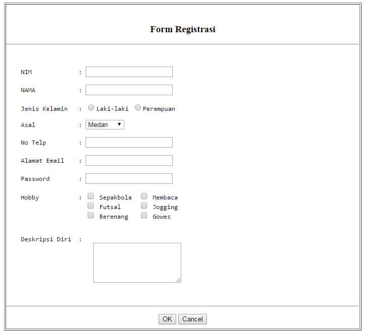 Membuat Form di HTML ~ BeCak (Berita aCak)