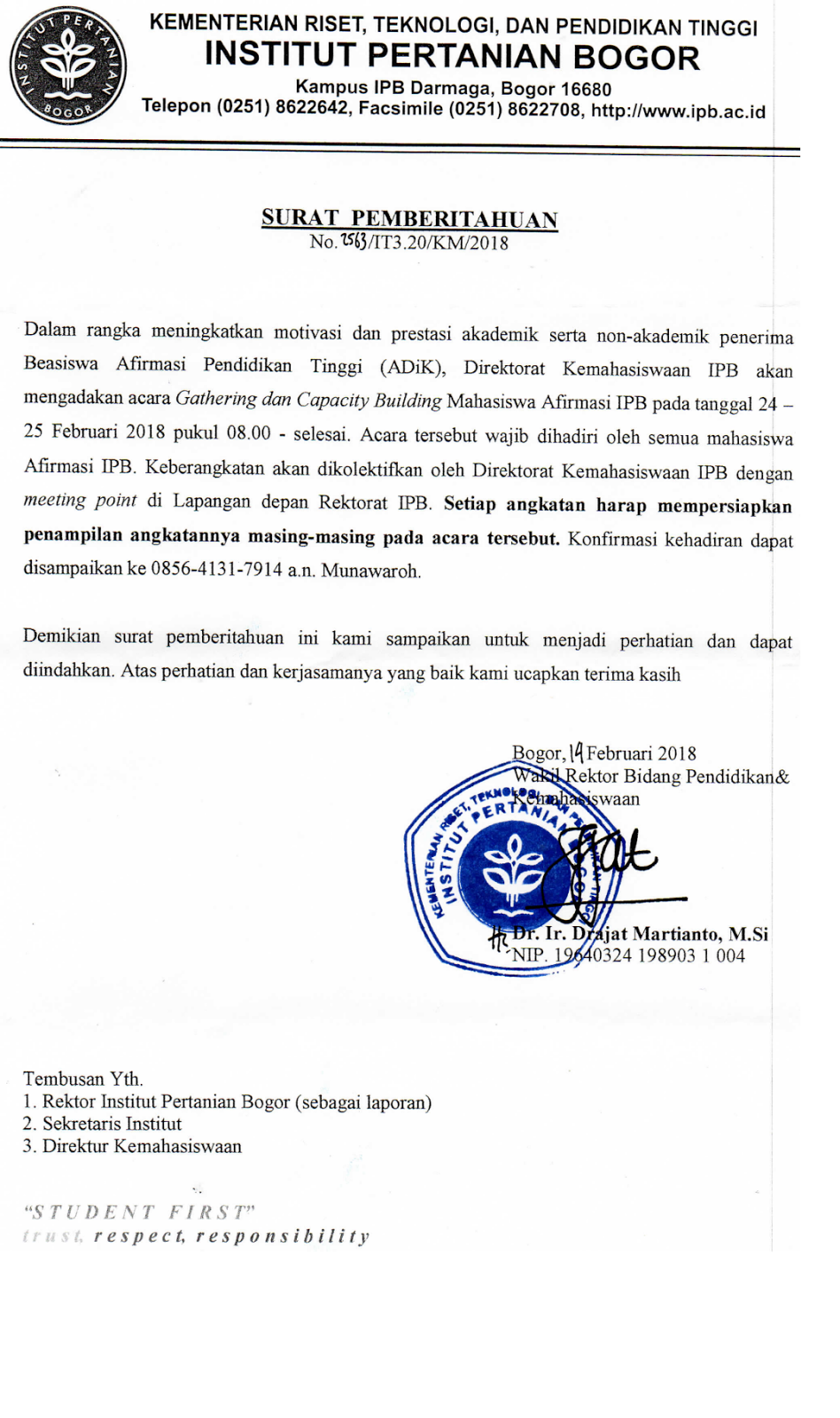 GATHERING DAN CAPACITY BUILDING MAHASISWA AFIRMASI IPB ~ SUBDIT ...