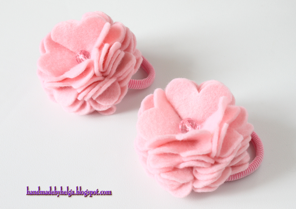 Handmade by Helga: Felt hair accessories for girl