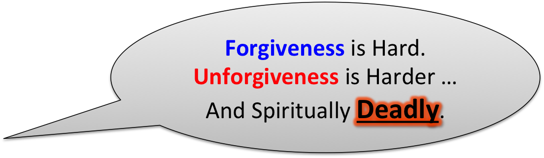 Sabbath Walk: Unforgiveness is Spiritually Deadly