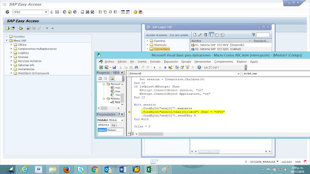 Finanzas, excel, vba, sql y algo más...: Macro para conectar Excel y SAP y extraer la ...