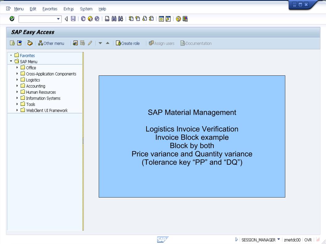 Types Of Invoice Block In Sap Mm - New Invoice