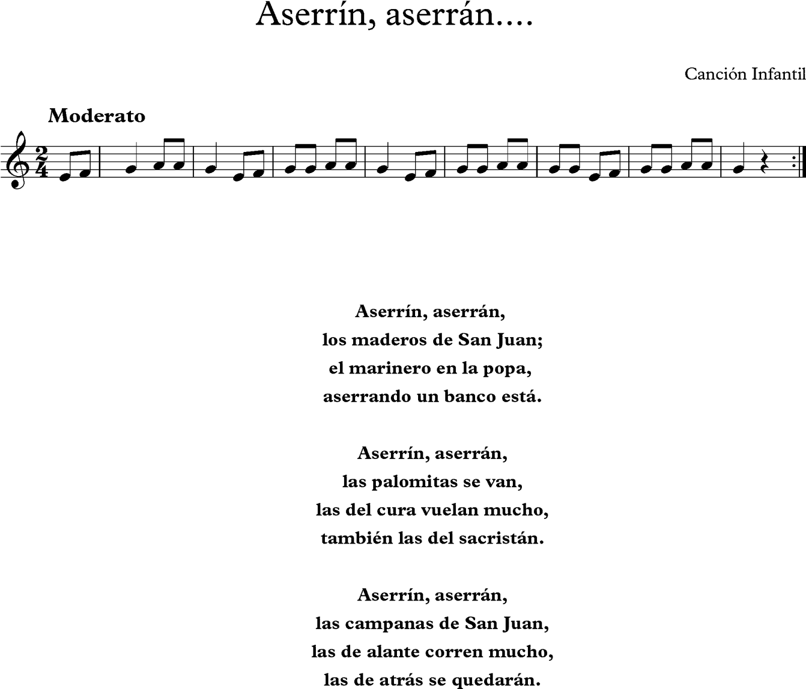 BLOG DE LA CLASE DE MÚSICA: ASERRIN ASERRAN