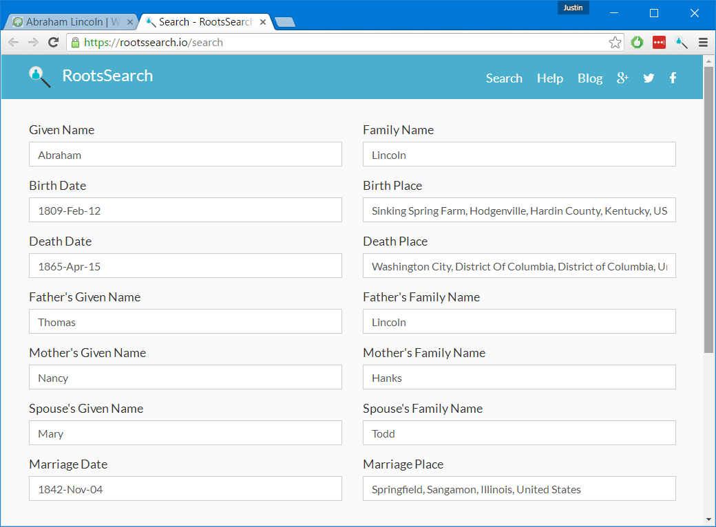 RootsSearch Blog: Full Support for WikiTree