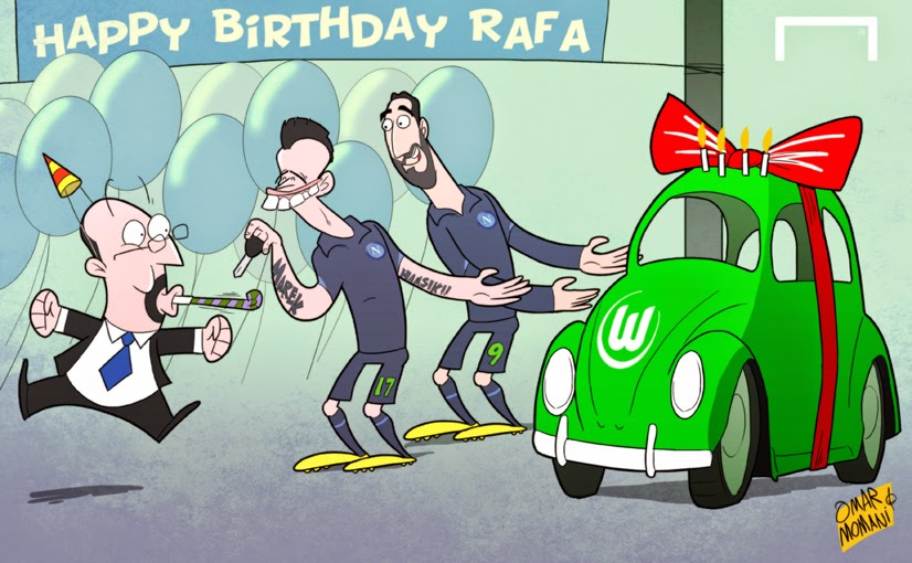 Omar Momani cartoons: Rafa Benitez was given the ultimate birthday ...