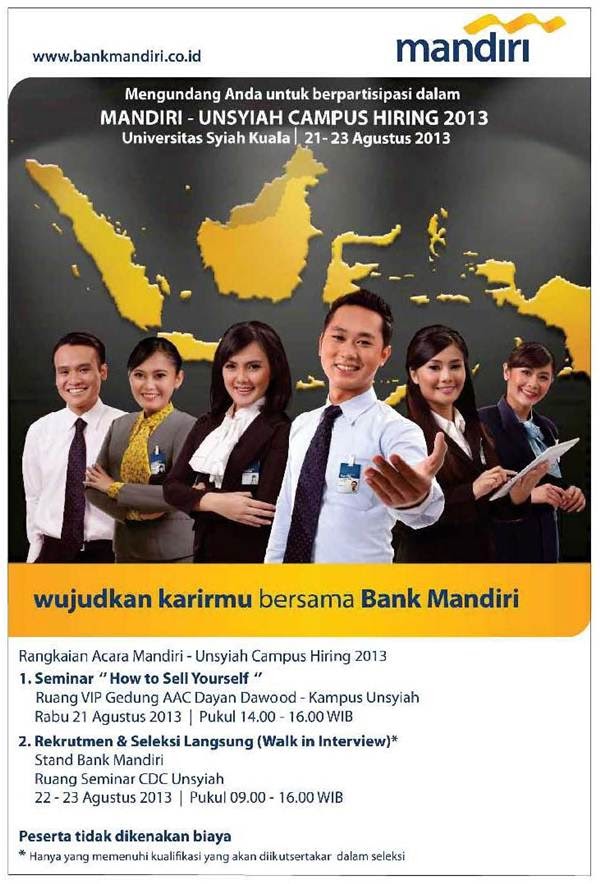 PT Bank Mandiri (Persero) Tbk - Recruitmenty For ODP, Frontliner Campus ...