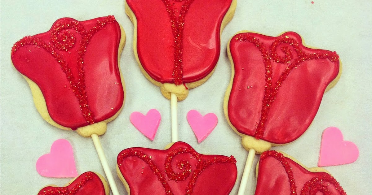 Lola Pearl Bake Shoppe: Rose Cookies for Valentine's Day