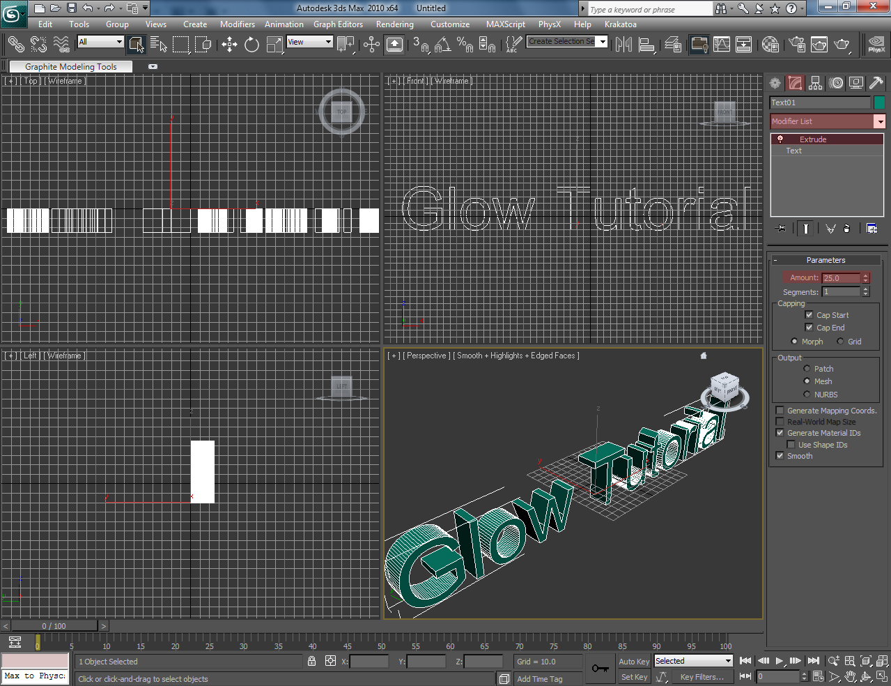 V3N0M's - 2D and 3D art: Create a Glowing Text in 3Ds MAX