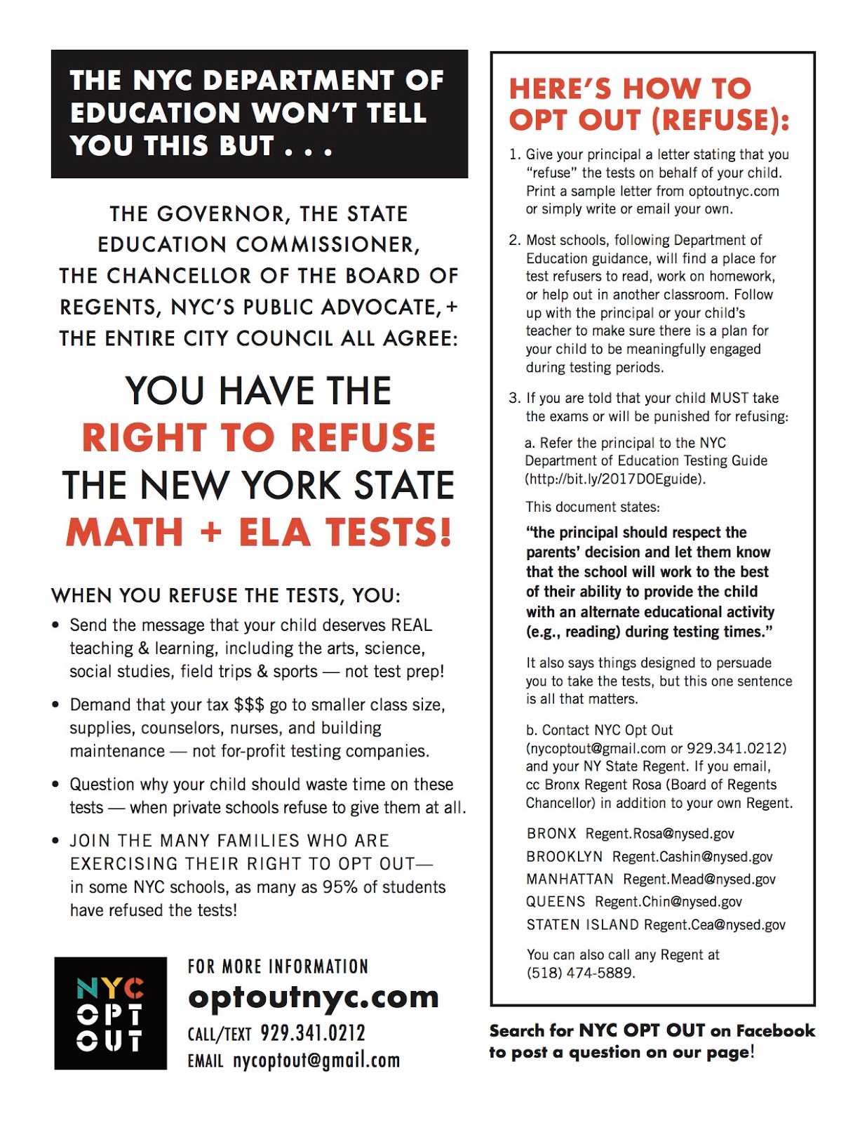 Opt Out Nys Test