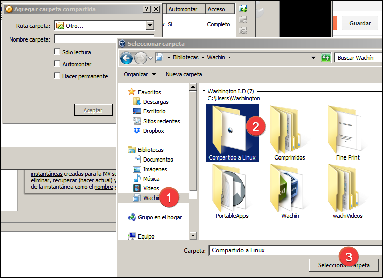 Acceder a "Carpetas Compartidas" en Máquina Virtual con Linux en ...
