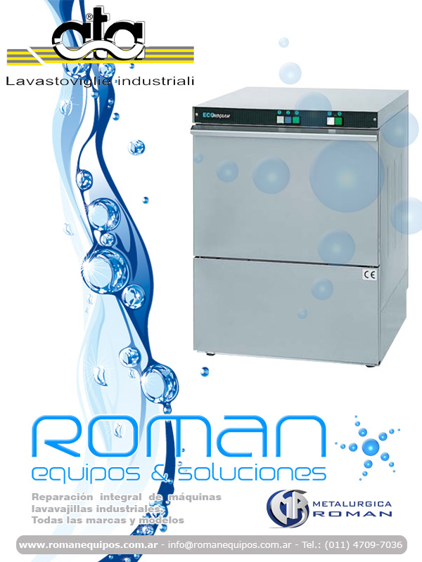 Roman Equipos&Soluciones: Lavavajillas industriales Ata