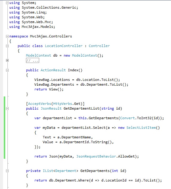 Hasis Blog Cascading Dropdownlist In Mvc3 Razor