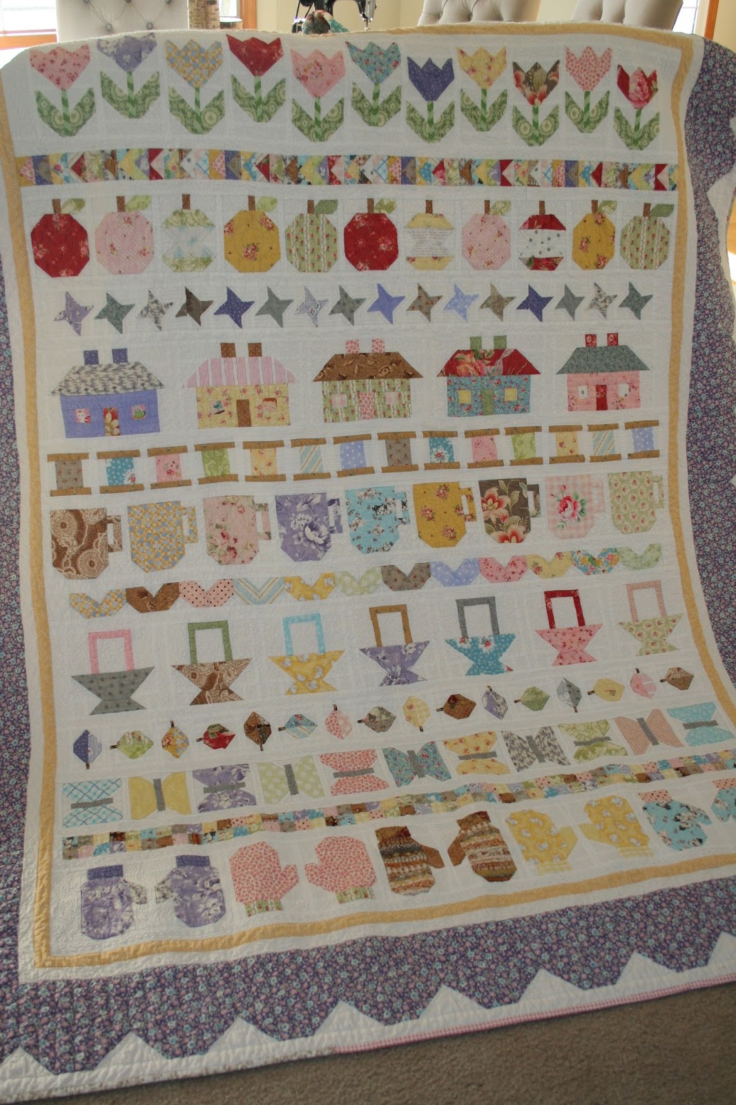 Sewn With Grace: Finished Row-A-Long Quilt