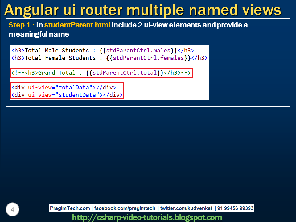 Sql Server Net And C Video Tutorial Angular Ui Router Multiple Named Views