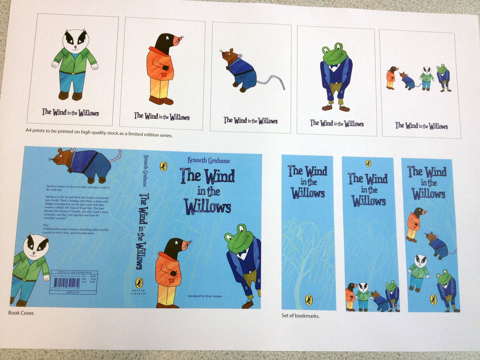 Design practice.: The Wind in the Willows; boards for tutorial/next crit.