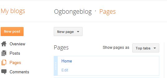 How To Add Tabs to Blogger Blogs Header Section - OgbongeBlog