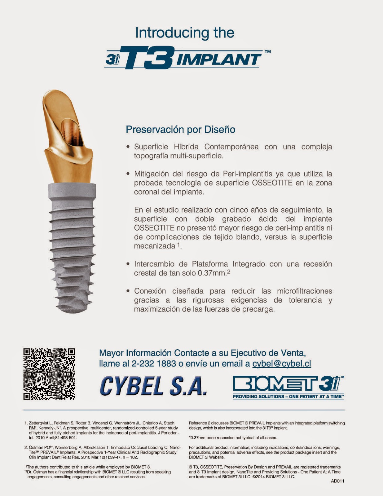Conozca el nuevo implante T3 de 3i ~ CYBEL