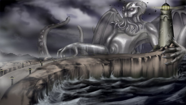 Artwork of Tobias White: Evolution of Cthulhu