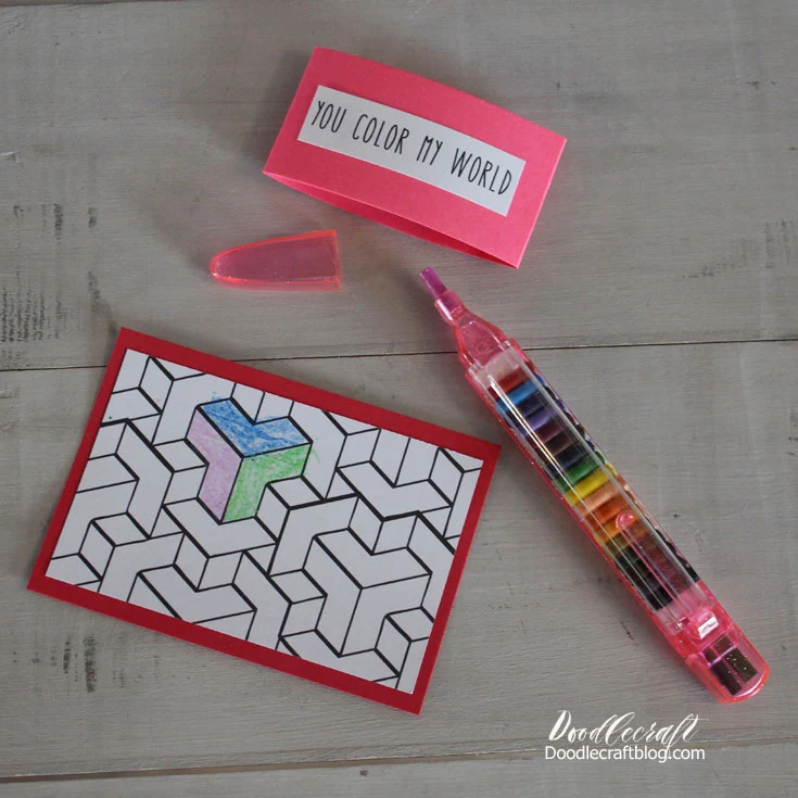 You Color My World DIY Non Candy Valentine's!