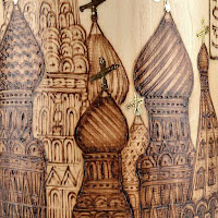 The Russian Store: A Unique Nesting Doll - Russian Churches Pyrography