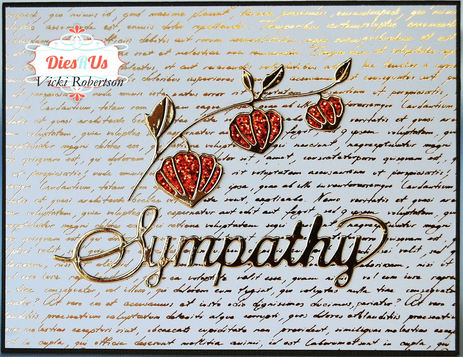 He"artful" Validation of Vicki: Dies R Us Chinese Lantern Sympathy Card