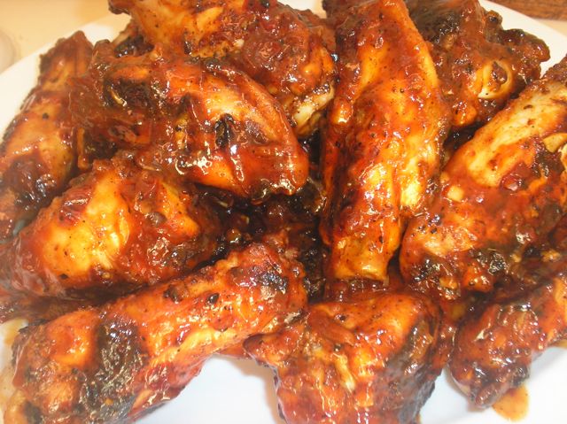 The Briny Lemon: Barbecue Chicken Wings with Chipotle-Maple Sauce