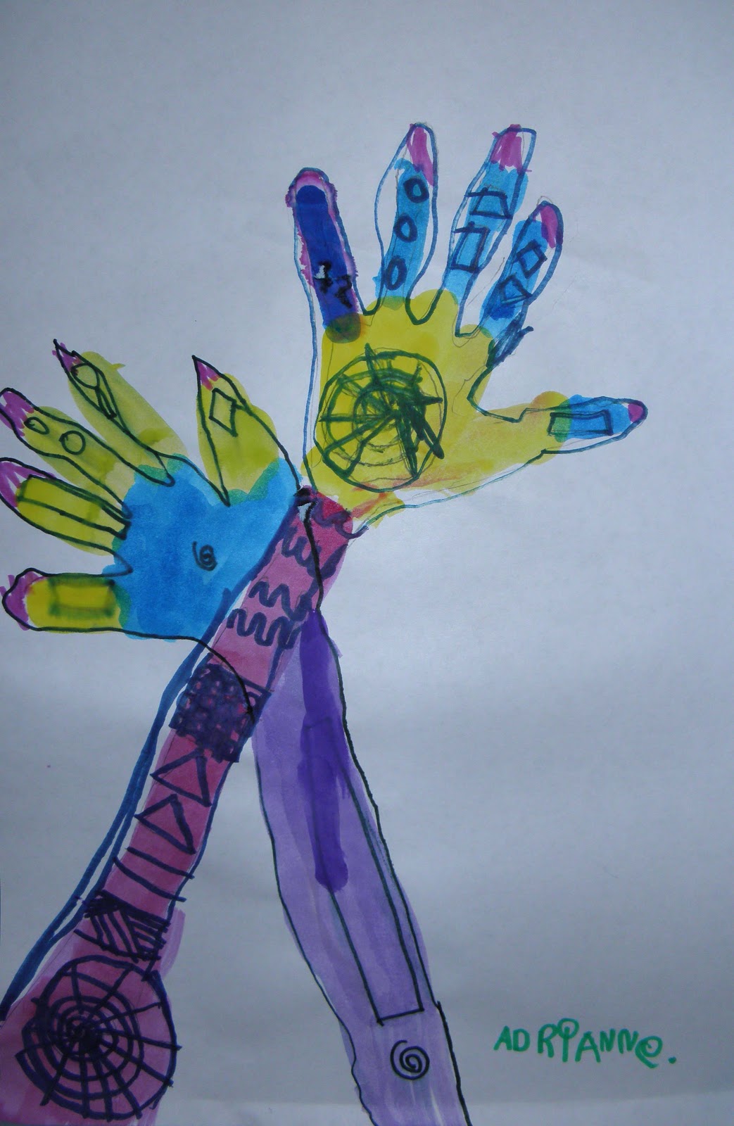 Jenny Liang's Painting and Drawing Blog: Creative Drawing - Spooky Hands