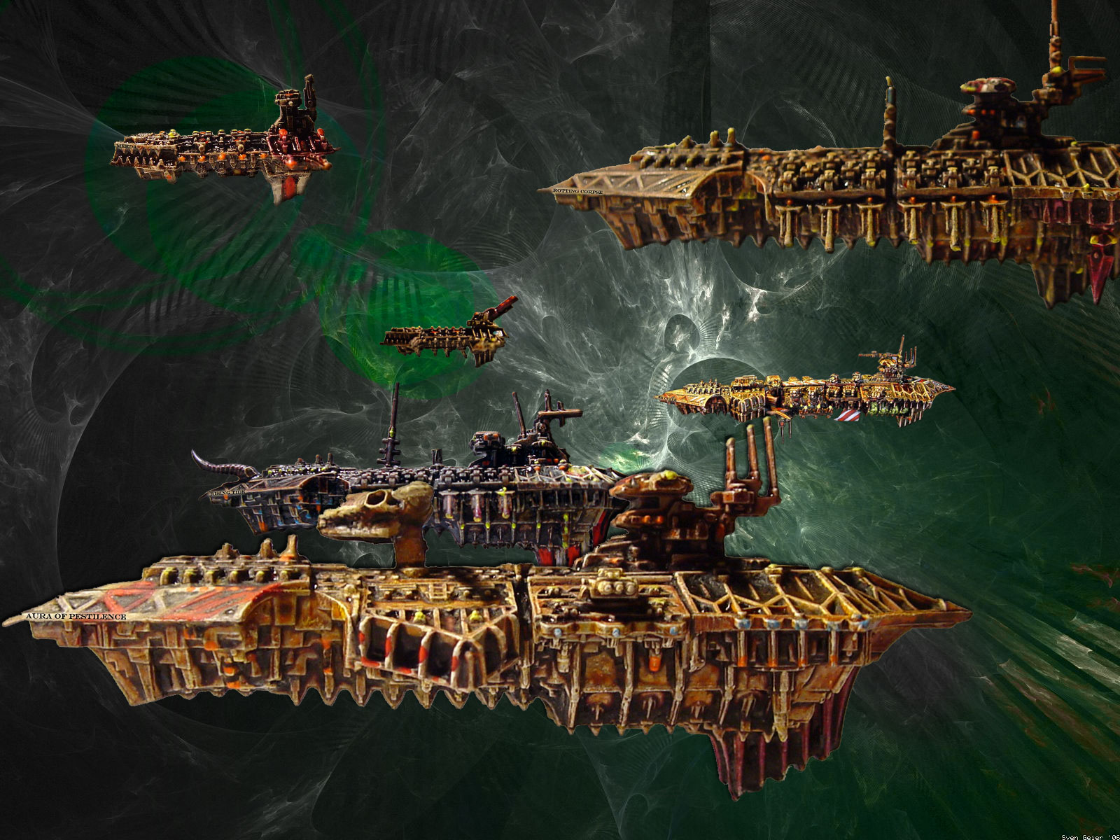 Little Men: Battlefleet Gothic: Nurgle fleet addendum 2 - photoshop fun