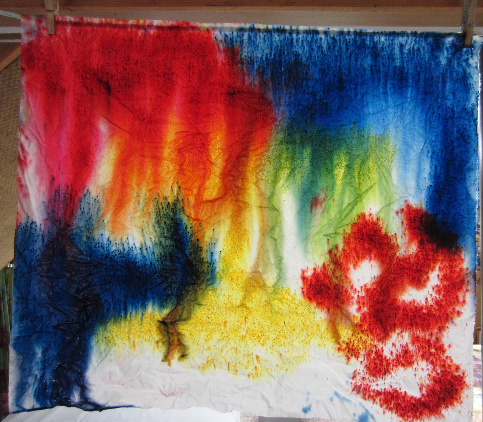 Carol R. Eaton Designs: Soak + Sprinkle + Spray = Confetti Dyeing!