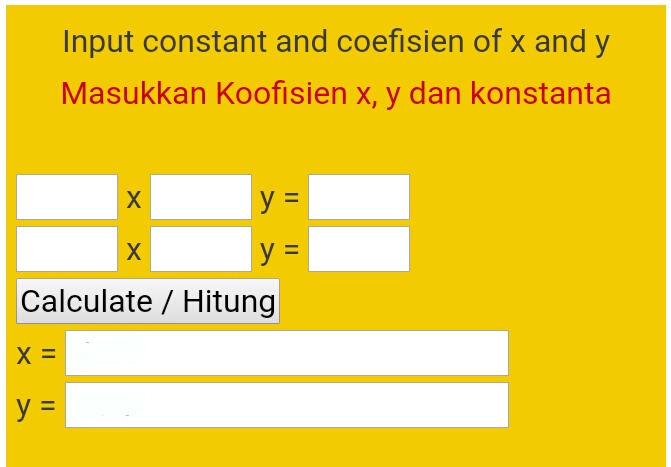 SYSTEM OF LINEAR EQUATION TWO VARIABLE / SISTEM PERSAMAAN LINEAR DUA ...