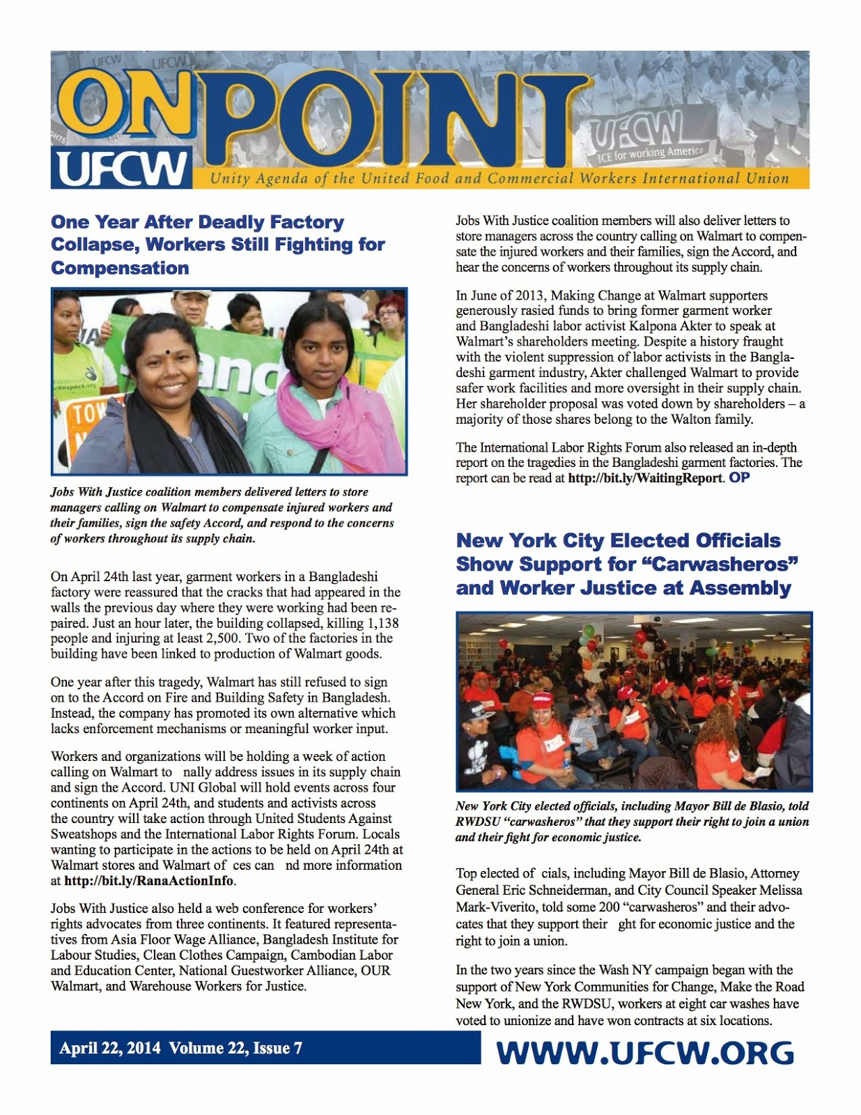 UFCW Local 1500 Blog: OnPoint: April 22, 2014