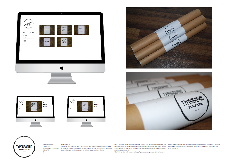 Sarah Pritchard - Design Practice: Typographic Expression - Design Boards