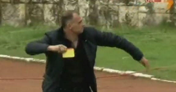 Raging Bulgarian coach steals referee's cards, throws them away ...