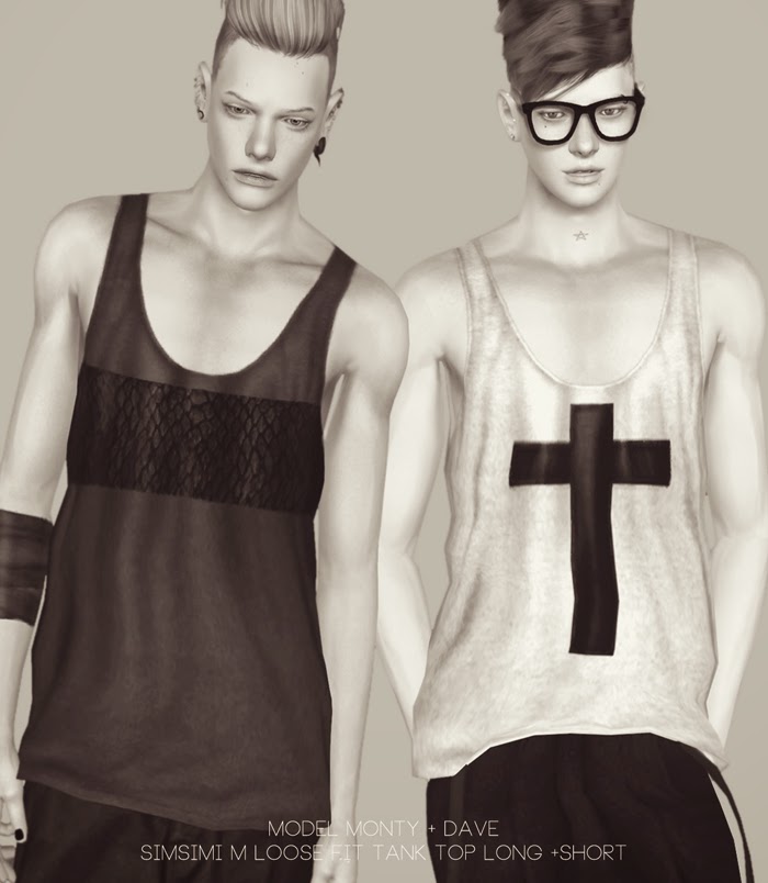 My Sims 3 Blog: Simsimi Loose Fit Tank Tops for Males