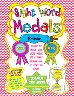 Krazee 4 Kindergarten: Sight Word Medals- Motivating Students to Learn ...
