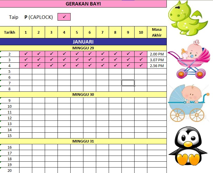 jemarimatakia: CARTA PERGERAKAN BAYI