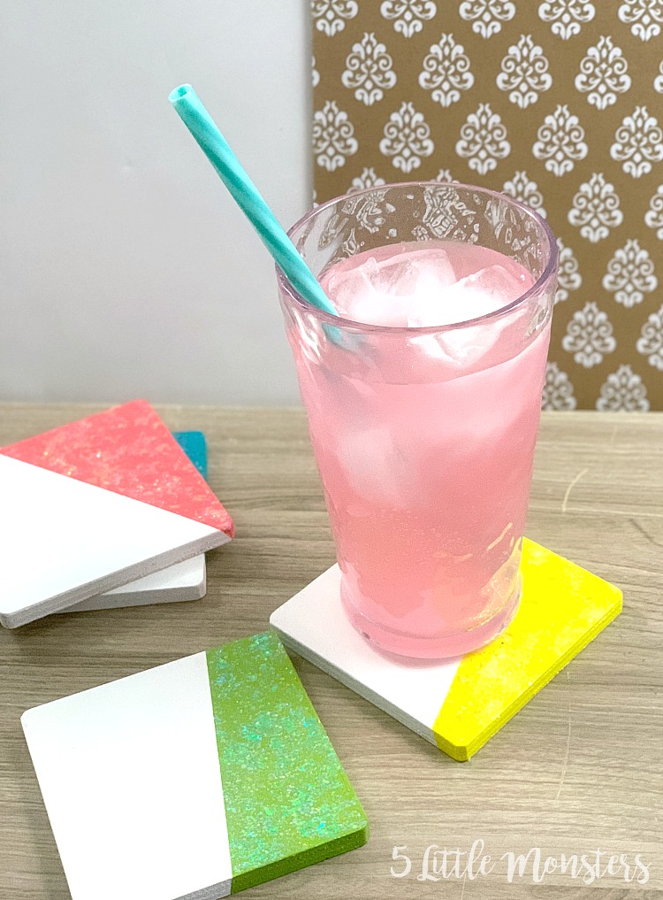 5 Little Monsters: Glitter Coasters