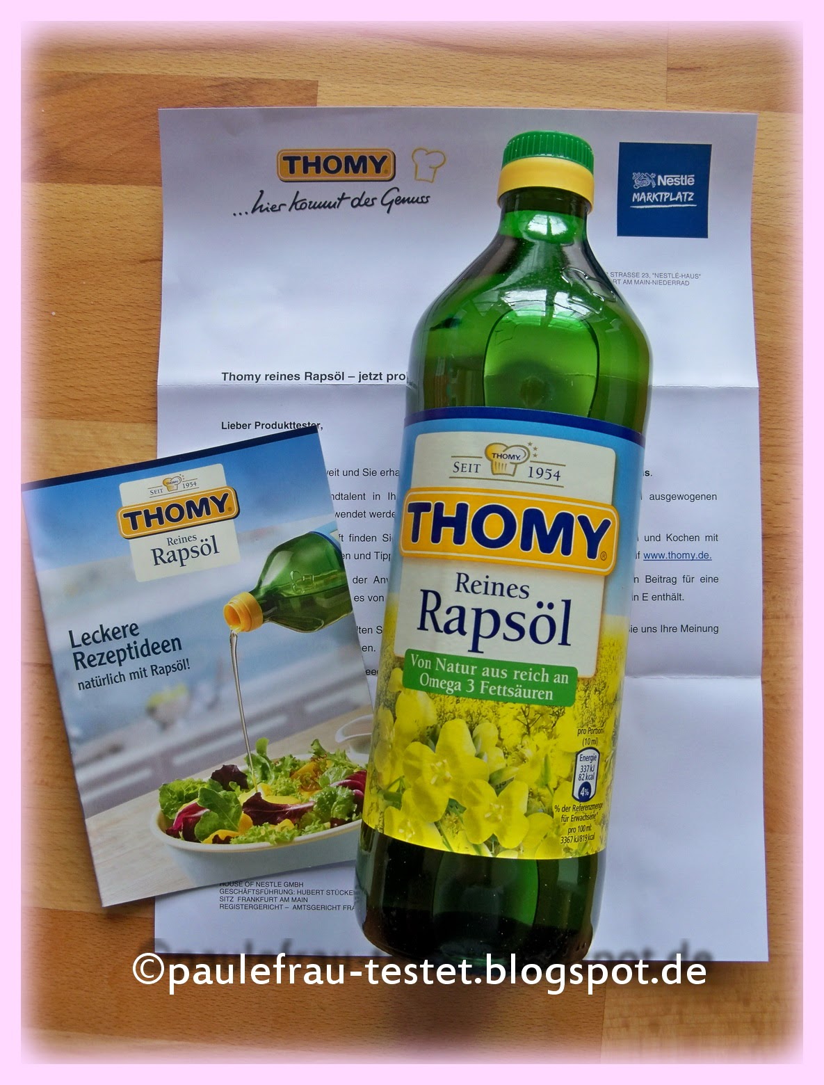 Paulefrau´s Testblog: Reines Rapsöl von Thomy