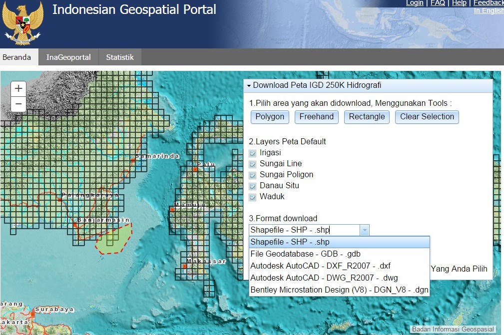 DOWNLOAD PETA RUPA BUMI INDONESIA (RBI) "GRATIS"