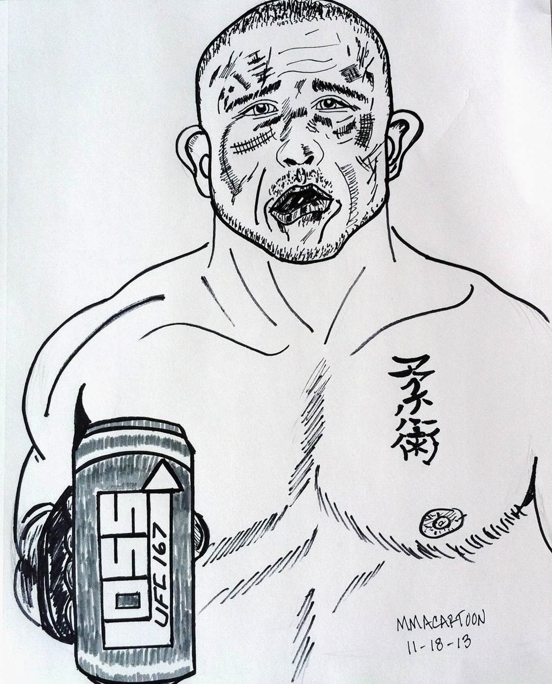 MMA Cartoon: GSP Nos Commercial You'll Never See