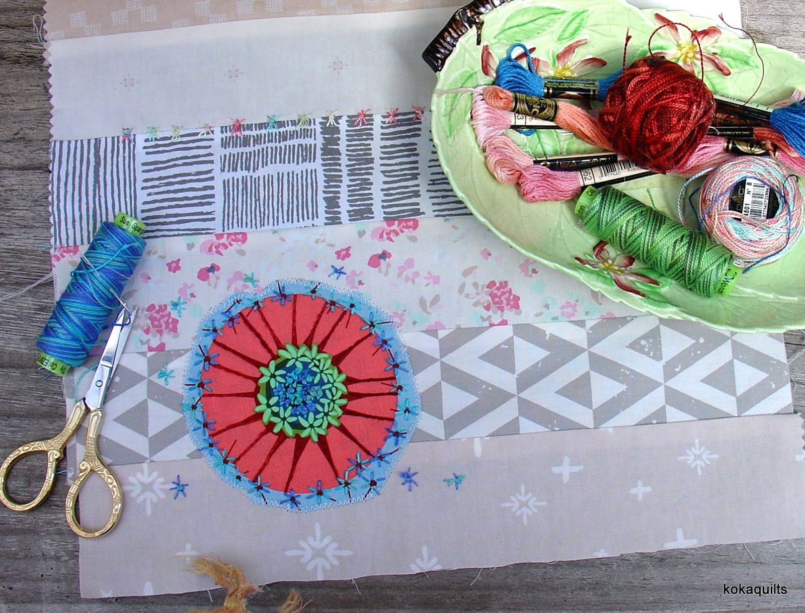 Kokaquilts: boho patchwork quilt {progress pics}