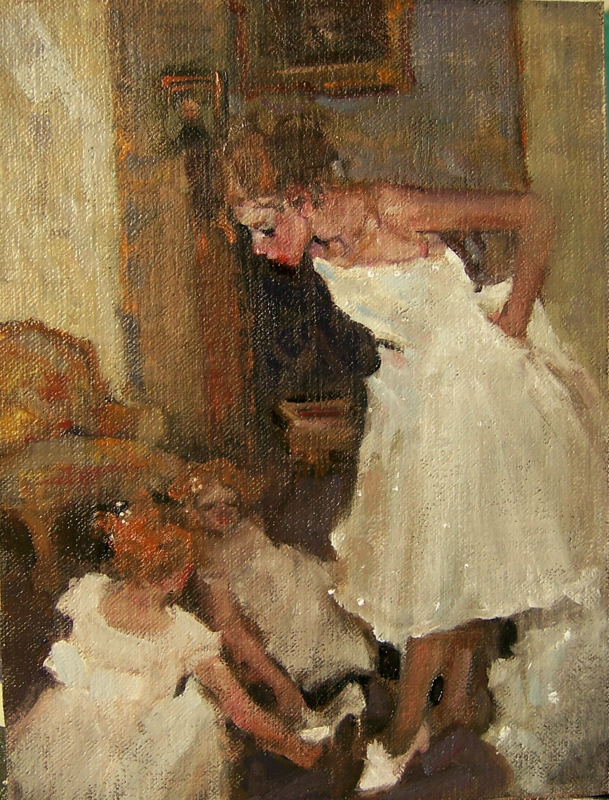 Kim Roberti Art Gallery: "The Big Day" Kim Roberti's 6"x8" original oil ...