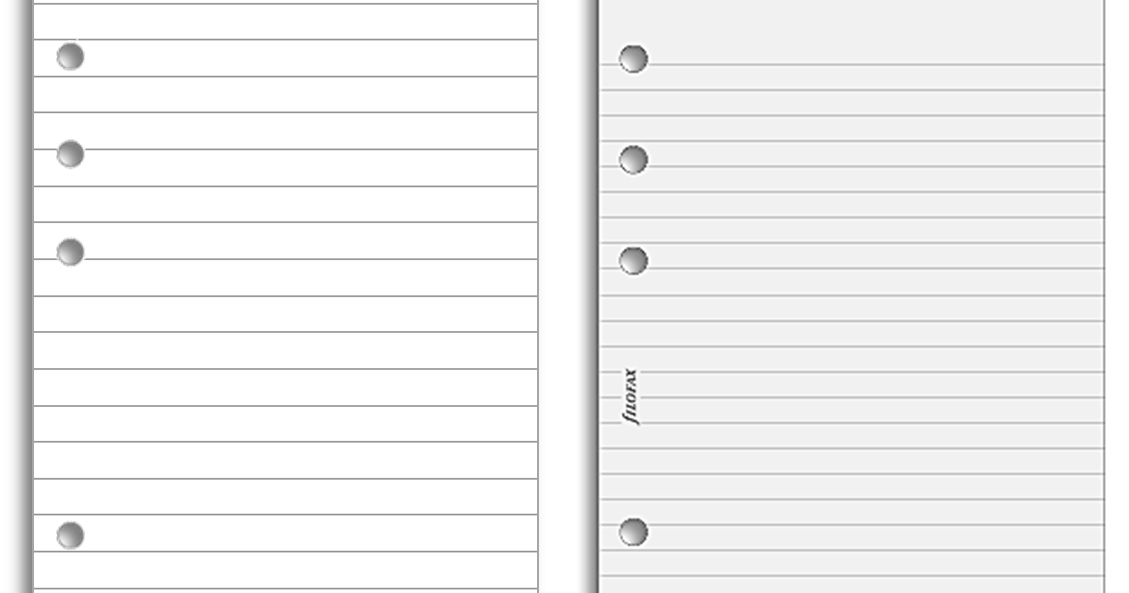 My Life All in One Place: Filofax Personal note page inserts for Letter ...