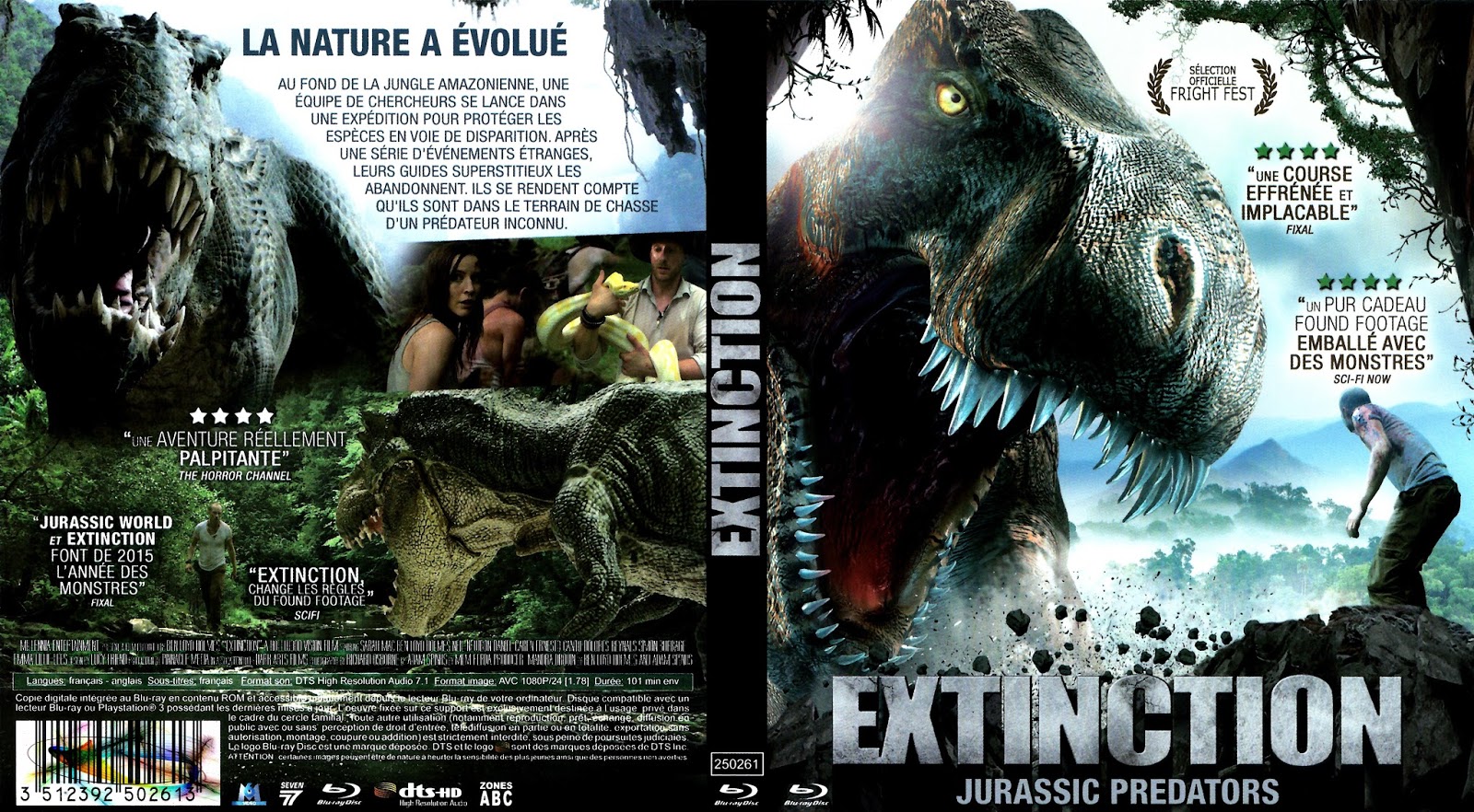 BLU-RAY JAQUETTES BLU-RAY: Extinction jurassic predators