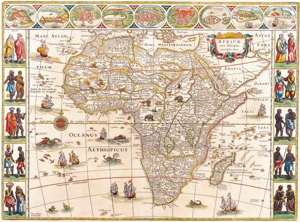 Historické mapy: Afrika 1640, historická mapa MP142