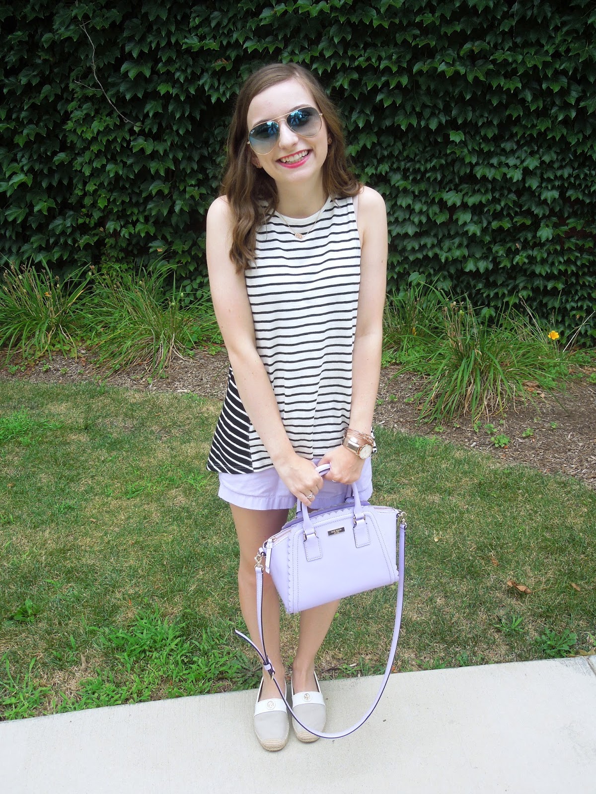 Sew Cute: OOTD: Purple + Stripes