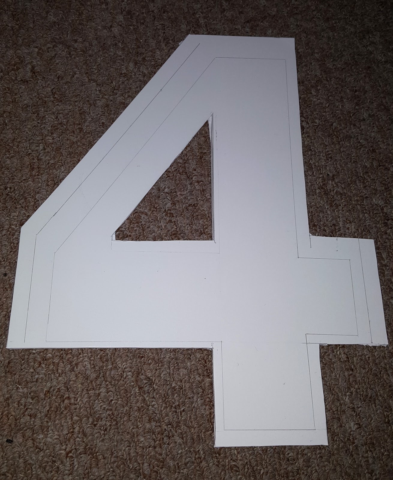 Tissue paper birthday number