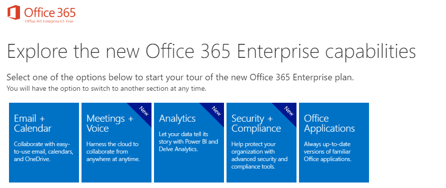 Exchange Anywhere: Office 365 Enterprise Guided Tour